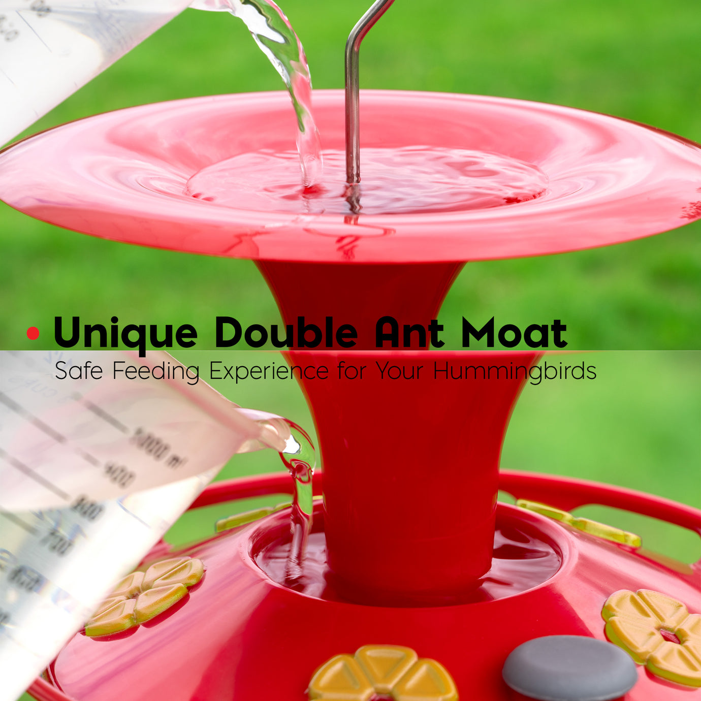 Roamwild Hanging Bee Proof Hummingbird Feeder
